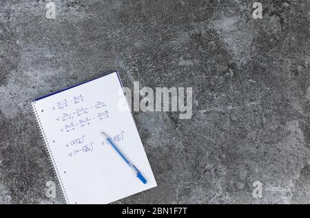 Hand written study notes for math with equations for divergence of ...