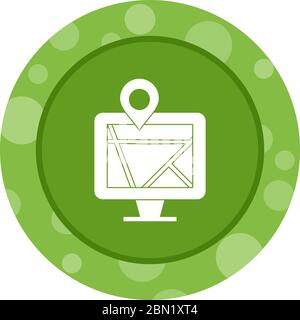 Beautiful Maps on computer Vector Glyph icon Stock Vector Image & Art ...