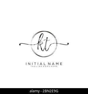 Initial ALphabet KT Logo Design vector Template. Abstract Letter KT Linked Logo Stock Vector ...