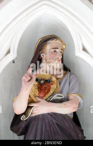 Saint Luke Winged Ox Gospel Writer Evangelist Mosaic Angels Saint Peter's Basilica Vatican Rome ...