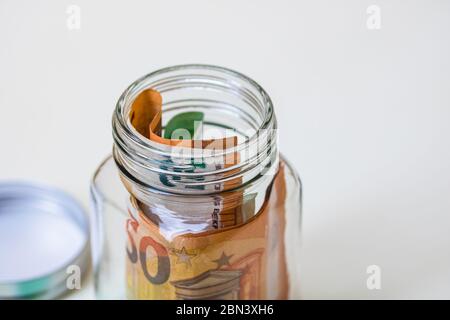 Concept of investing and keeping money, close up isolated. Composition ...