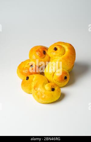 Homemade saffron buns a Swedish tradition before the Saint Lucia ...