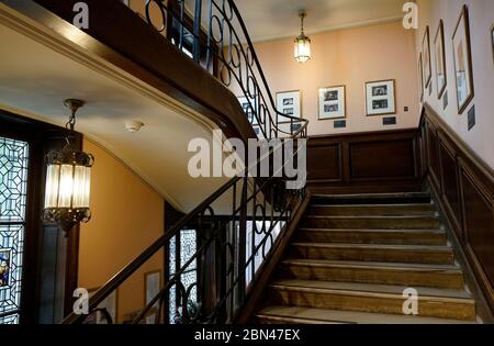 The main staircase inside of Maison de Victor Hugo (Home of Victor Hugo ...