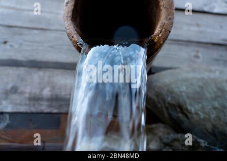 Natural source of clean water. The purest tasty and healthy water Stock ...