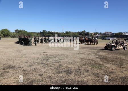 U.S. Border Patrol agents conduct a Del Rio Sector Mobile Field Force ...
