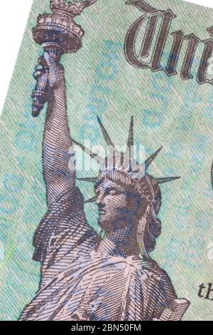 Statue of Liberty on a US treasury check Stock Photo - Alamy