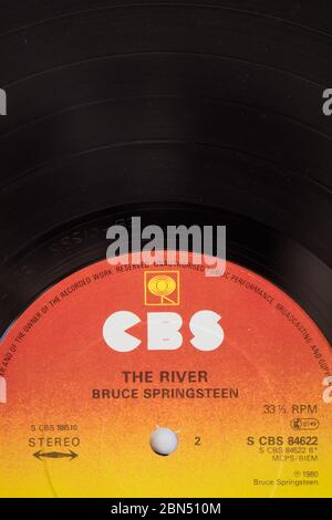 The River, album by Bruce Springsteen, vinyl record cover Stock Photo ...