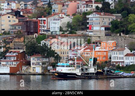 Village of Sanyer, Sariyer District, Bosphorus Strait, Istanbul, Turkey ...
