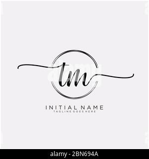 Initial Circle TM letter Logo Design vector Template. Abstract Letter ...