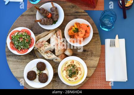 Selection of East Mediterranean appetizers. Fresh Food Buffet Brunch ...