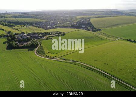 Aerial view of Woodingdean East Sussex Stock Photo - Alamy