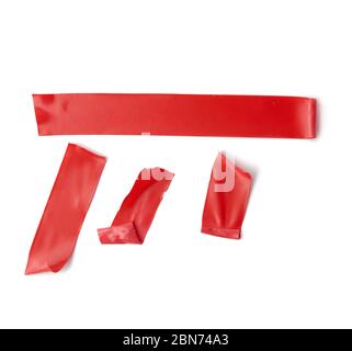 close up of adhesive tape wrinkle set on white background Stock Photo ...