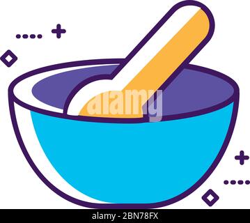 medicine alternative grinder tool line and fill style icon vector ...