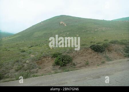 Peru rock rocks bolder boulders moon landscape hill hills mountain ...