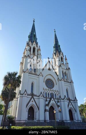 SAVANNAH, GA -3 MAY 2020- View of the historic Congregation Mickve ...