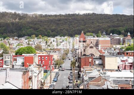 Reading, Pennsylvania, May 1, 2020- Aerial View of Berks County ...