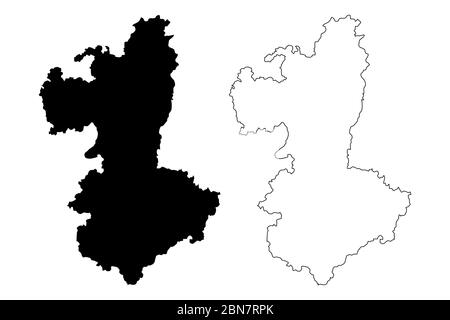 Liuzhou City (People's Republic of China, Guangxi Province) map vector ...