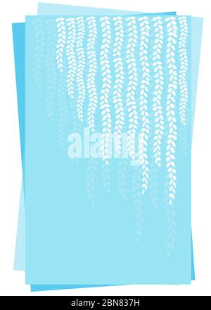 White vertical art frame and pearl jewellery on orange background as ...