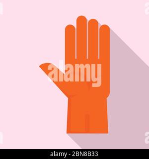 Close up of kitchen protective glove vector grayscale icon. Graph ...