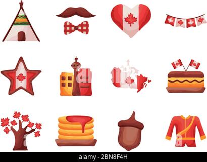 bundle of canadian set icons Stock Vector Image & Art - Alamy