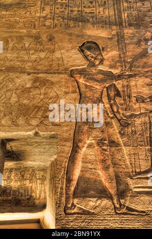 Sunken relief stone carving of Ramses II. Sunken relief stone carving ...