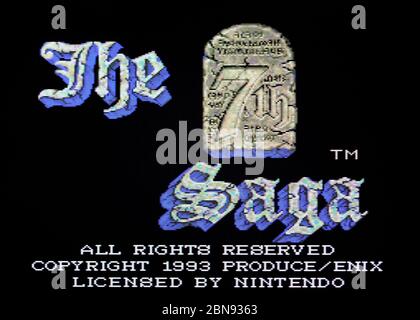 The 7th Saga - SNES Super Nintendo - Editorial use only Stock Photo - Alamy