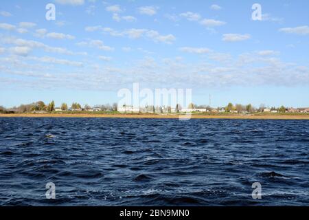 The indigenous Cree town of Moosonee at the mouth of the Moose River ...