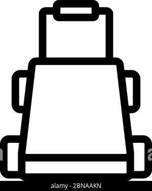 platform wheeled freight trolleys icon vector outline illustration ...