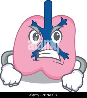 cartoon angry lungs Stock Vector Image & Art - Alamy