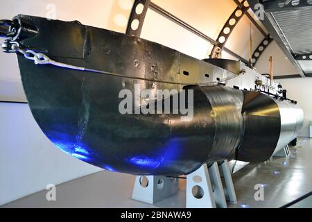 X24 at Royal Navy Submarine Museum, Gosport UK. The X class was a World ...