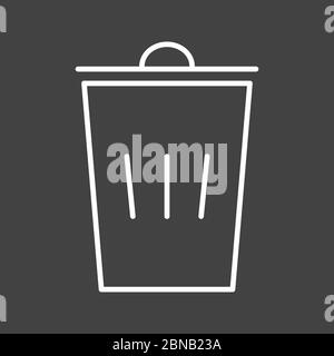 Beautiful Dustbin Line Vector Icon Stock Vector Image & Art - Alamy