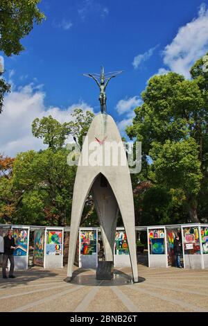 Hiroshima. Children's peace monument built for Sadako Sasaki and the ...