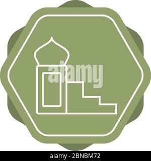 Beautiful Mimbar Line Vector Icon Stock Vector Image & Art - Alamy