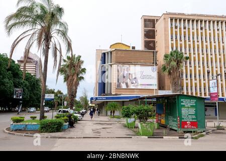 Cairo road, downtown Lusaka, capital of Zambia Stock Photo - Alamy