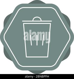 Beautiful Dustbin Line Vector Icon Stock Vector Image & Art - Alamy