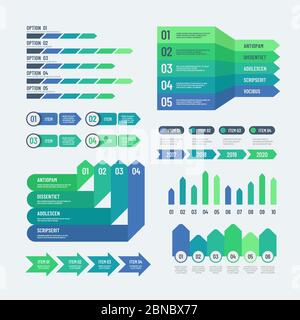 Infographic elements. Modern graphs investment charts info diagrams ...