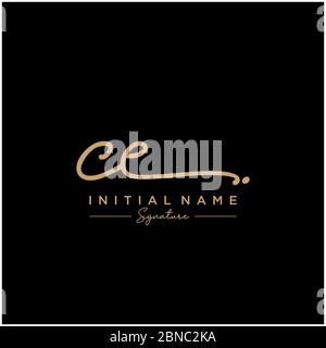 CE Letter Signature Logo Template elegant design logo Sign Symbol ...