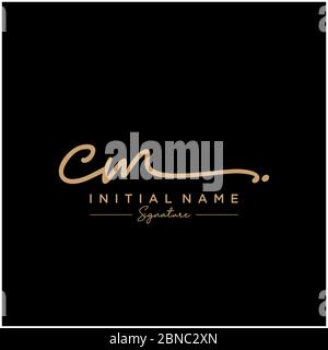 Letter CM Signature Logo Template Vector Stock Vector Image & Art - Alamy
