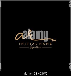 AR Initial letter handwriting and signature logo. A concept handwriting ...