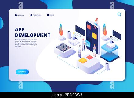 Web banner Development Software and UI interface in different devices. App dashboard with code ...