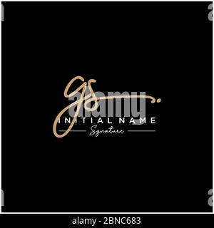 GS Signature Logo Template Vector Stock Vector Image & Art - Alamy