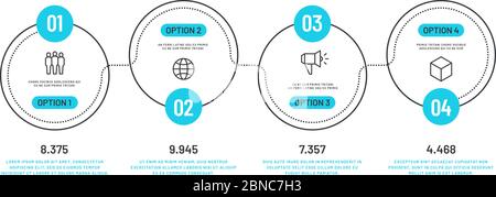 Timeline infographic. Loop process chart with 4 step on world map ...