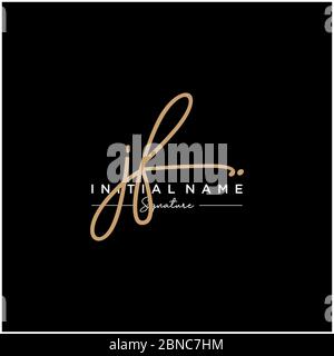 JF signature logo template vector. Hand drawn Calligraphy lettering ...