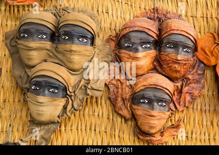 Masks, Nagaa Suhayi Gharb, Nubian Village, Aswan, Egypt Stock Photo - Alamy