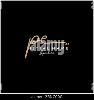 PE Signature Logo Template Vector Stock Vector Image & Art - Alamy