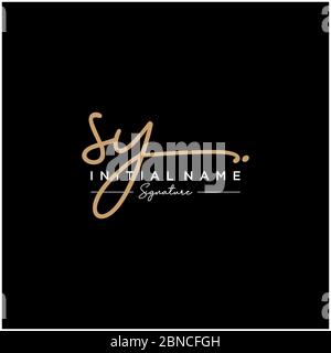 SY Letter Signature Logo Template elegant design logo. Hand drawn ...