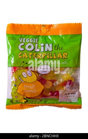 packet of M&S Veggie Colin the Caterpillar sweets gelatine free fruit ...