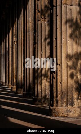 Bullet holes on pillars in central Berlin Stock Photo - Alamy