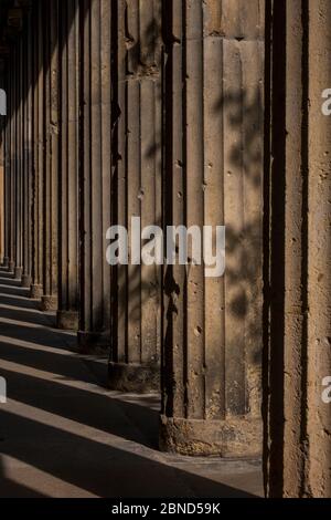 Bullet holes on pillars in central Berlin Stock Photo - Alamy