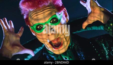Jim Carrey is the Riddler in the movie Batman Forever, 1995 Stock Photo ...